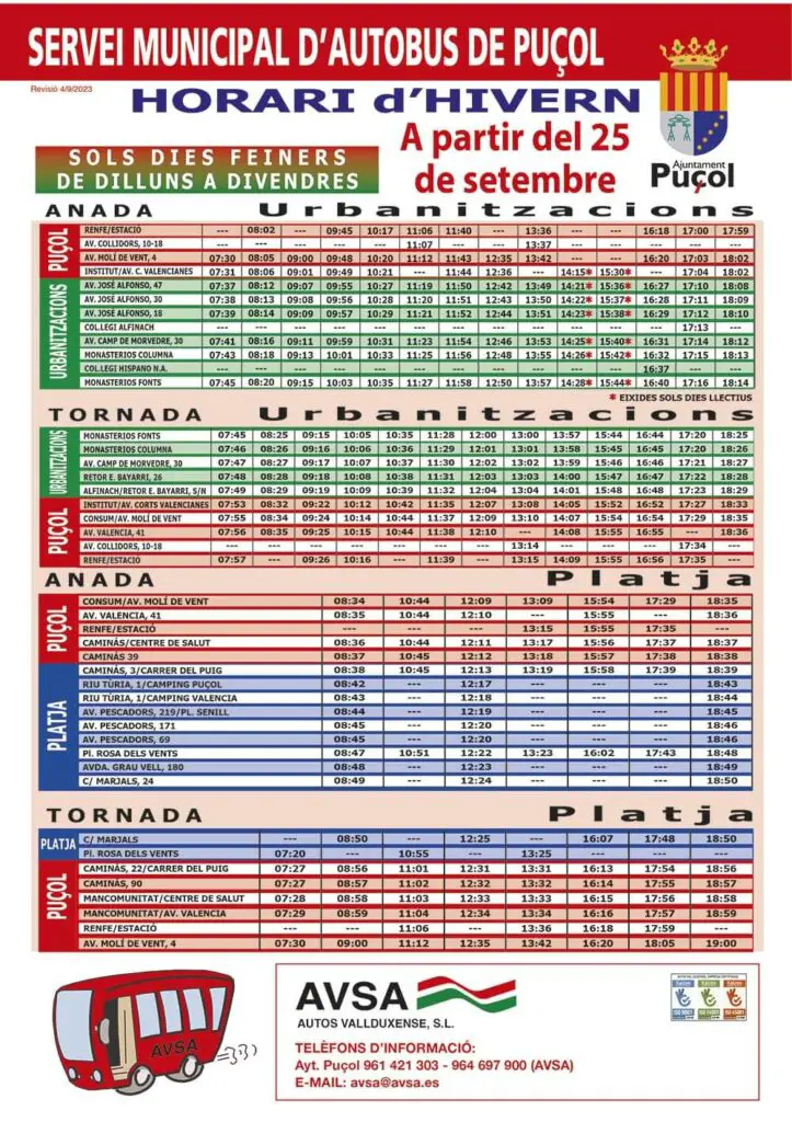 Autobuses AVSA: Horarios, Billetes, Teléfono 【 ️2026】